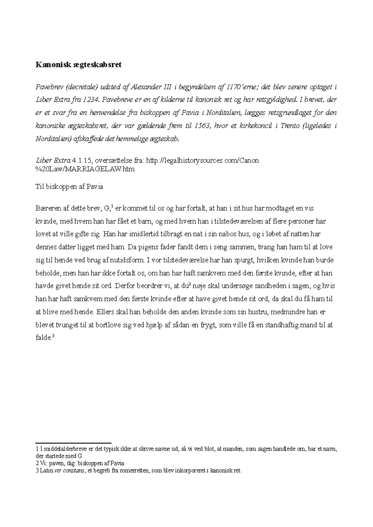 S2 Liber Extra - Kanonisk ægteskabsret Pavebrev (decretale) udsted af ...