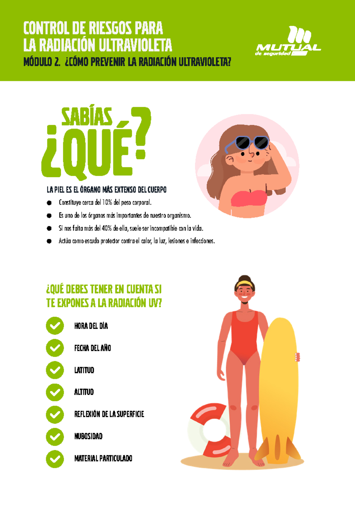Rayos UV N°2 - triptico - CONTROL DE RIESGOS PARA LA RADIACIÓN ULTRAVIOLETA MÓDULO 2. ¿CÓMO ...