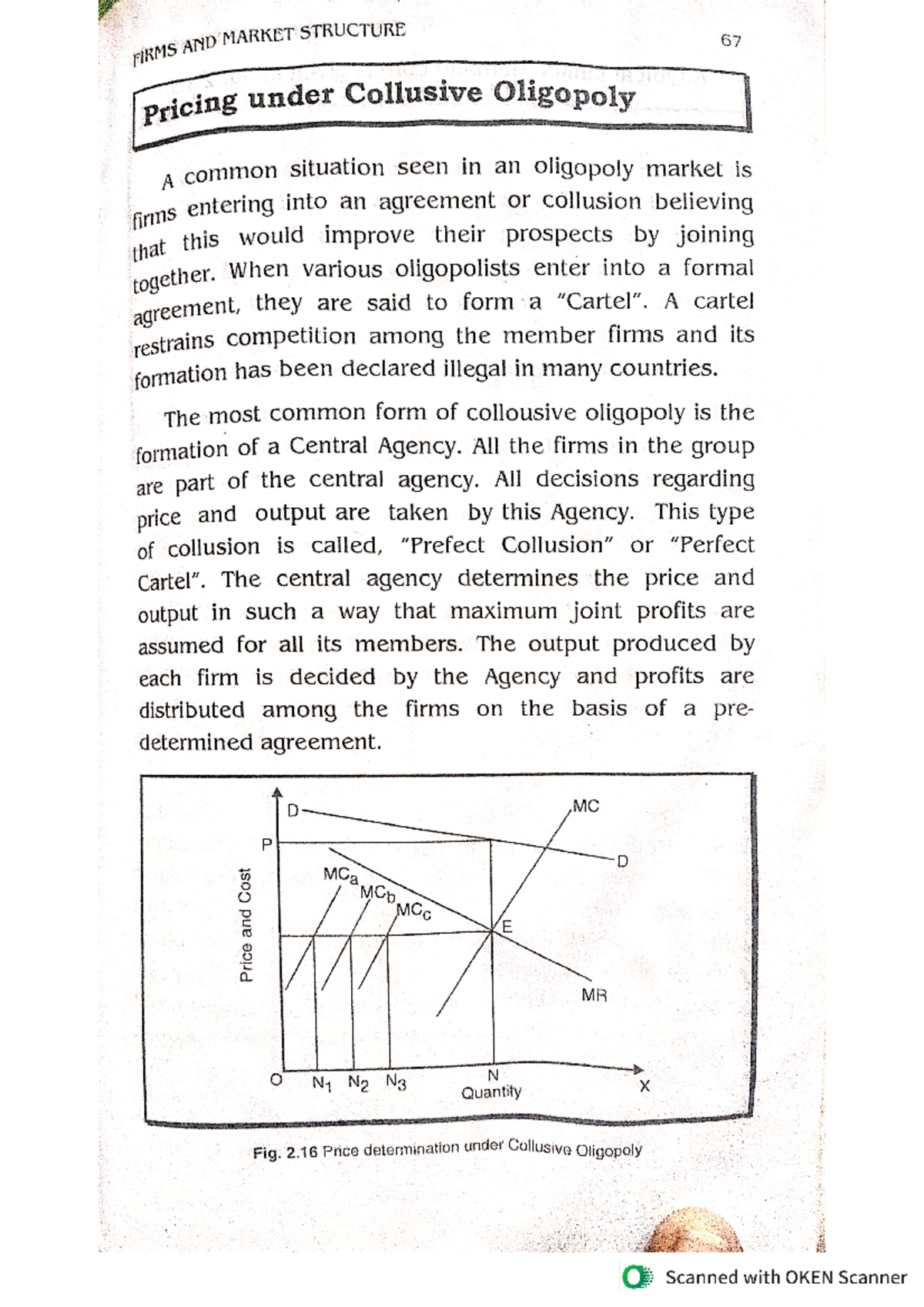Pricing under collusive oligopoly - B.A Economics - Studocu