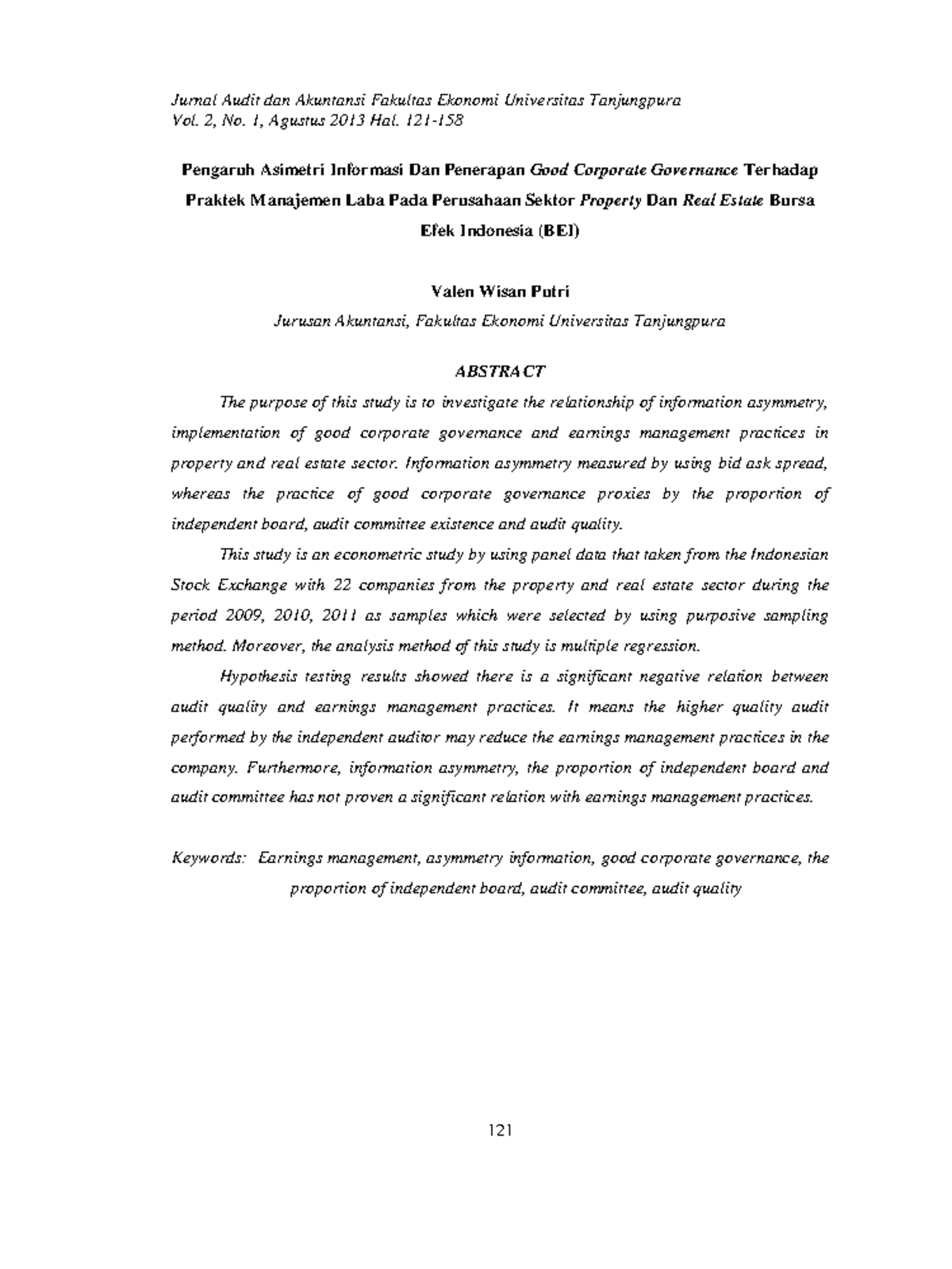 Asimetri Informasi - Corporate Governance - UGM - Studocu