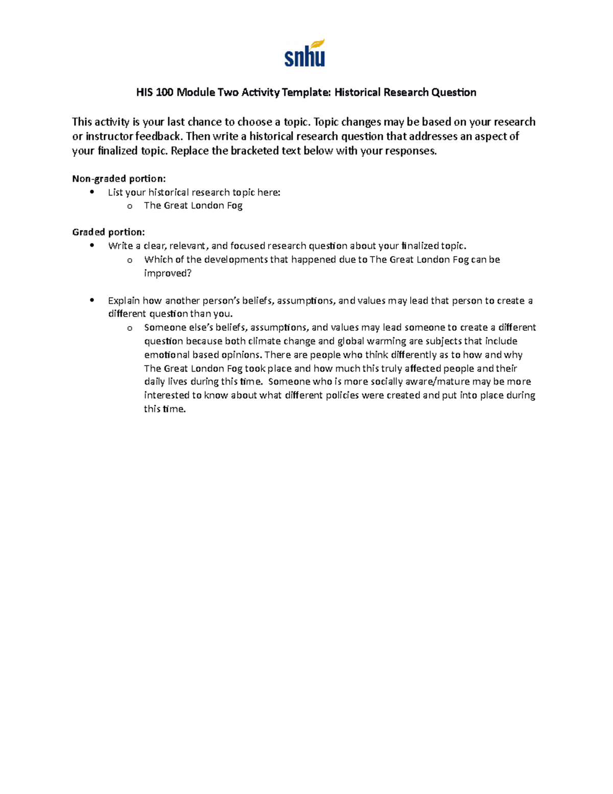 Perspectivies in History Module 2 Historical Research Questions-2 - HIS ...