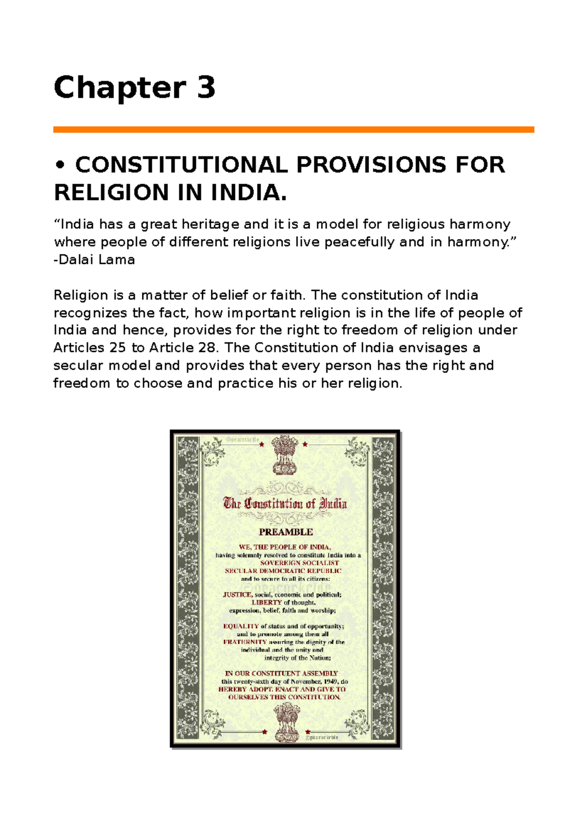 Ab3 - Lecture notes - Chapter 3 • CONSTITUTIONAL PROVISIONS FOR ...
