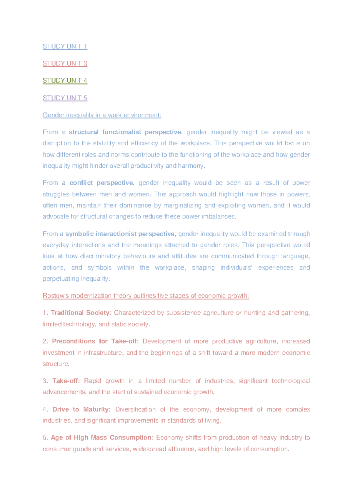 Socy 211 practice notes - STUDY UNIT 1 STUDY UNIT 3 STUDY UNIT 4 STUDY ...