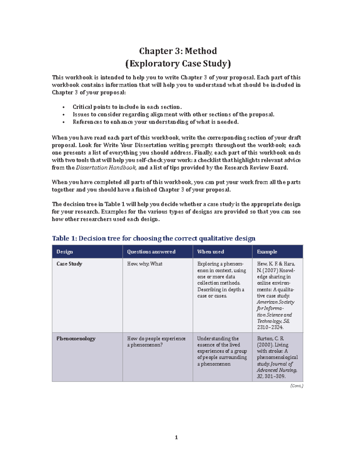 Diss WB 03 Method qual exploratory case study Final - Chapter 3: Method ...
