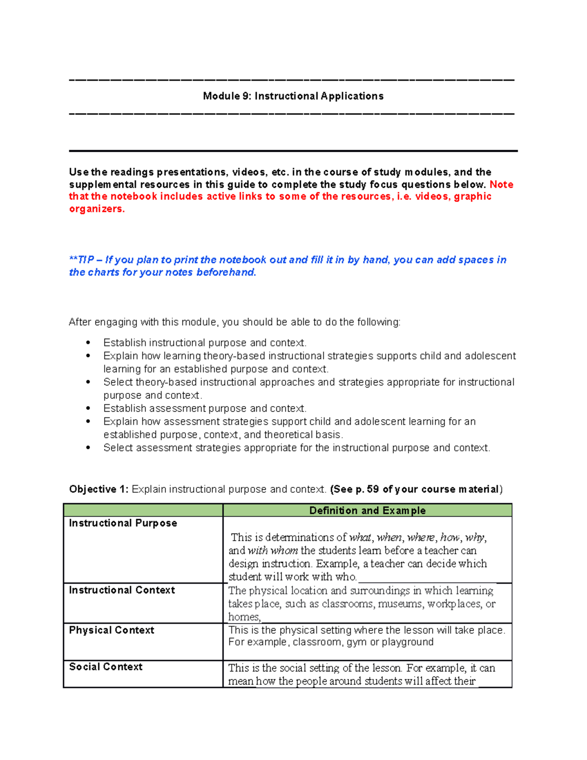 Module 9 Notebook - 1 - Note books - - Studocu