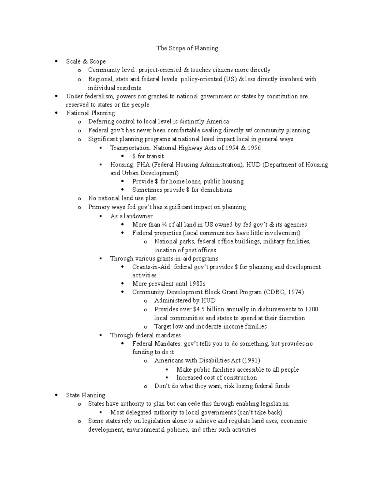 The Scope of Planning - Morckel - The Scope of Planning Scale & Scope o ...