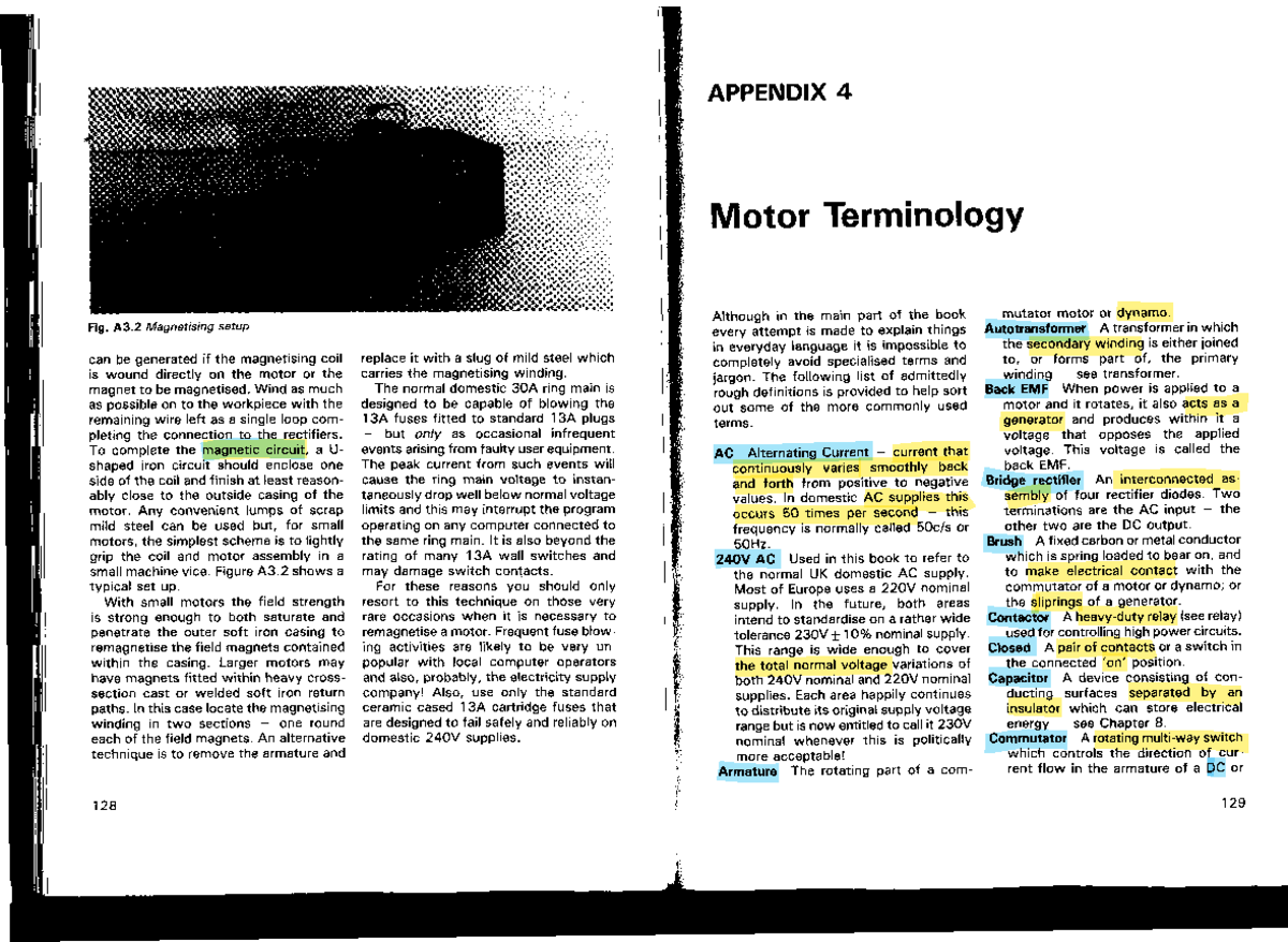 Introduction to Electrical Engineering II Motor Terminology - APPENDIX ...