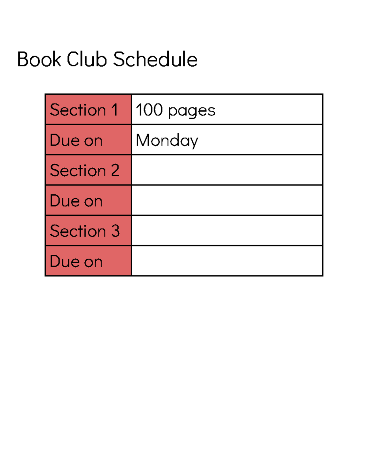Carlos' of ELA Scamper - HI wudjhj - Book Club Schedule Section 1 100 ...