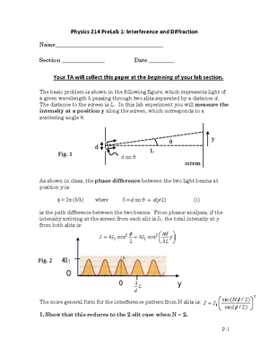 Lab 2 - lab - Physics 214 - Laboratory 2 Photons NAME ...