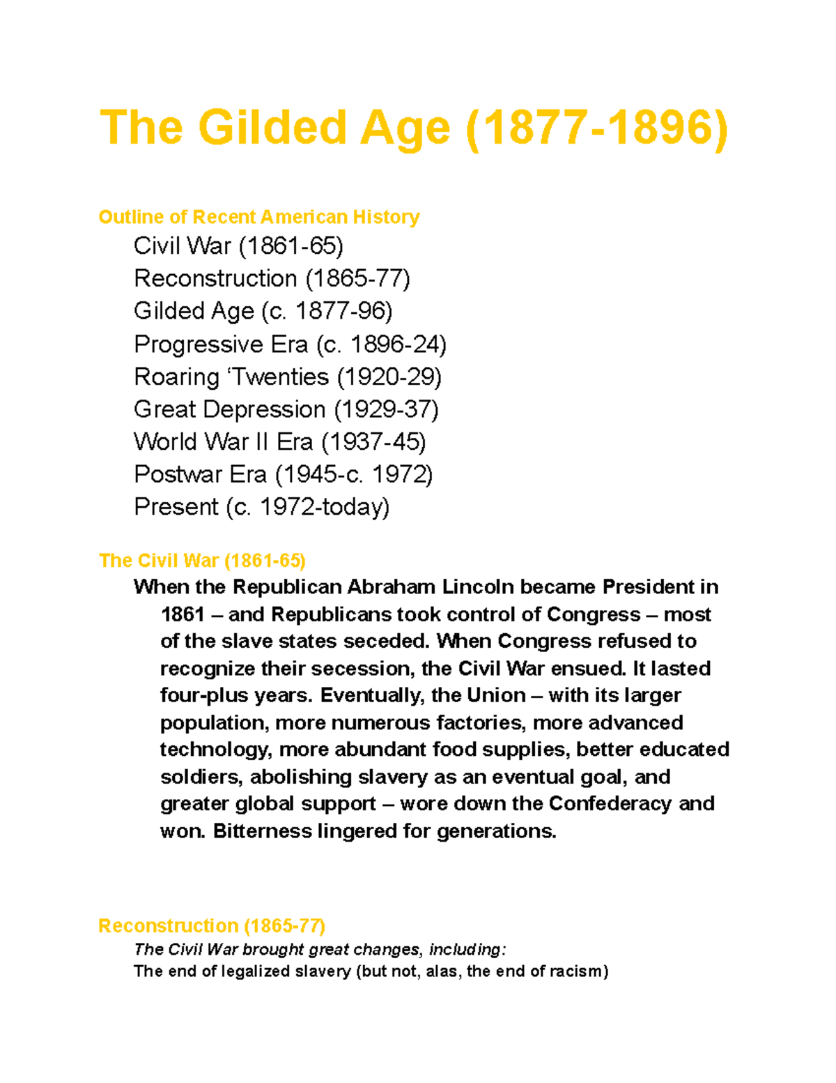 History- the guilded age - The Gilded Age (1877-1896) The Second ...
