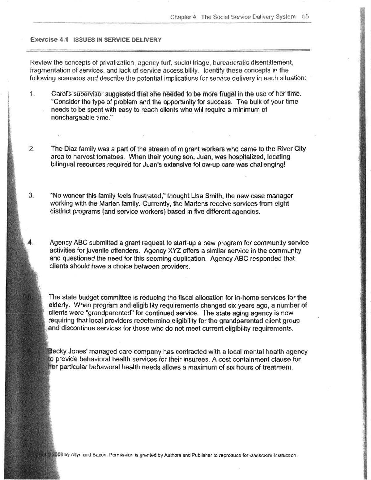 Issues in Service Delivery - Handouts Chapter 4 5 - Chapter 4 The ...