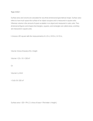 Math 150 Topic 3 DQ 1 - Topic 3 DQ 1 Aug 22-24, 2022 In your own words ...