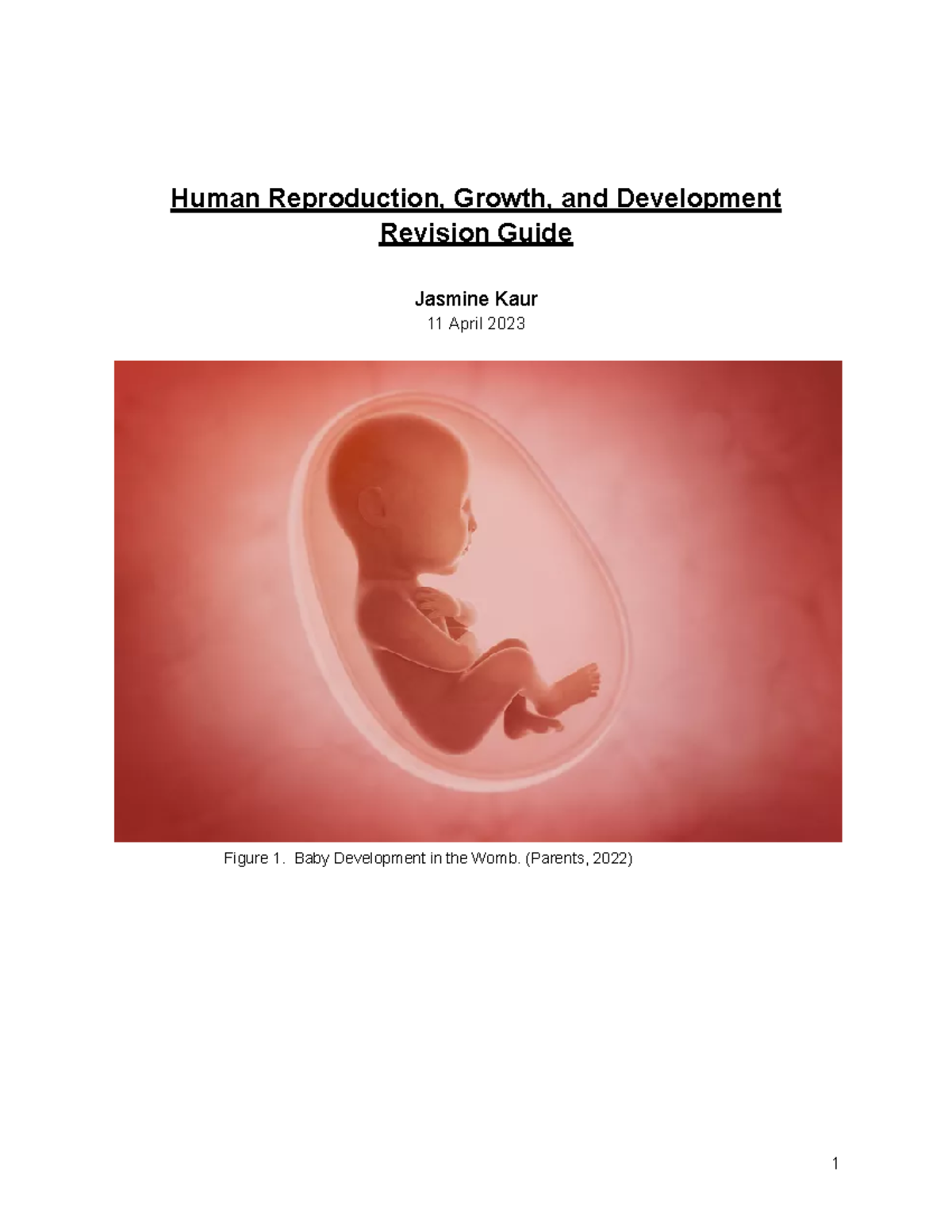 Human Reproduction, Growth, and Development - Distinction - Human ...