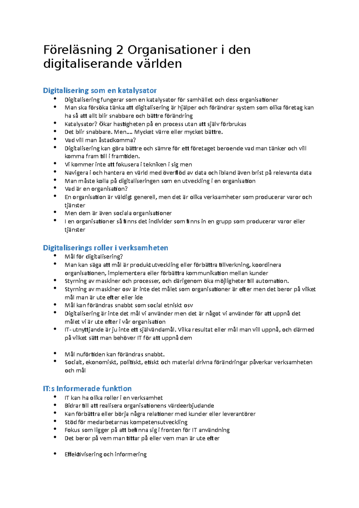 Föreläsning 2 Organisationer i den digitaliserande världen ...