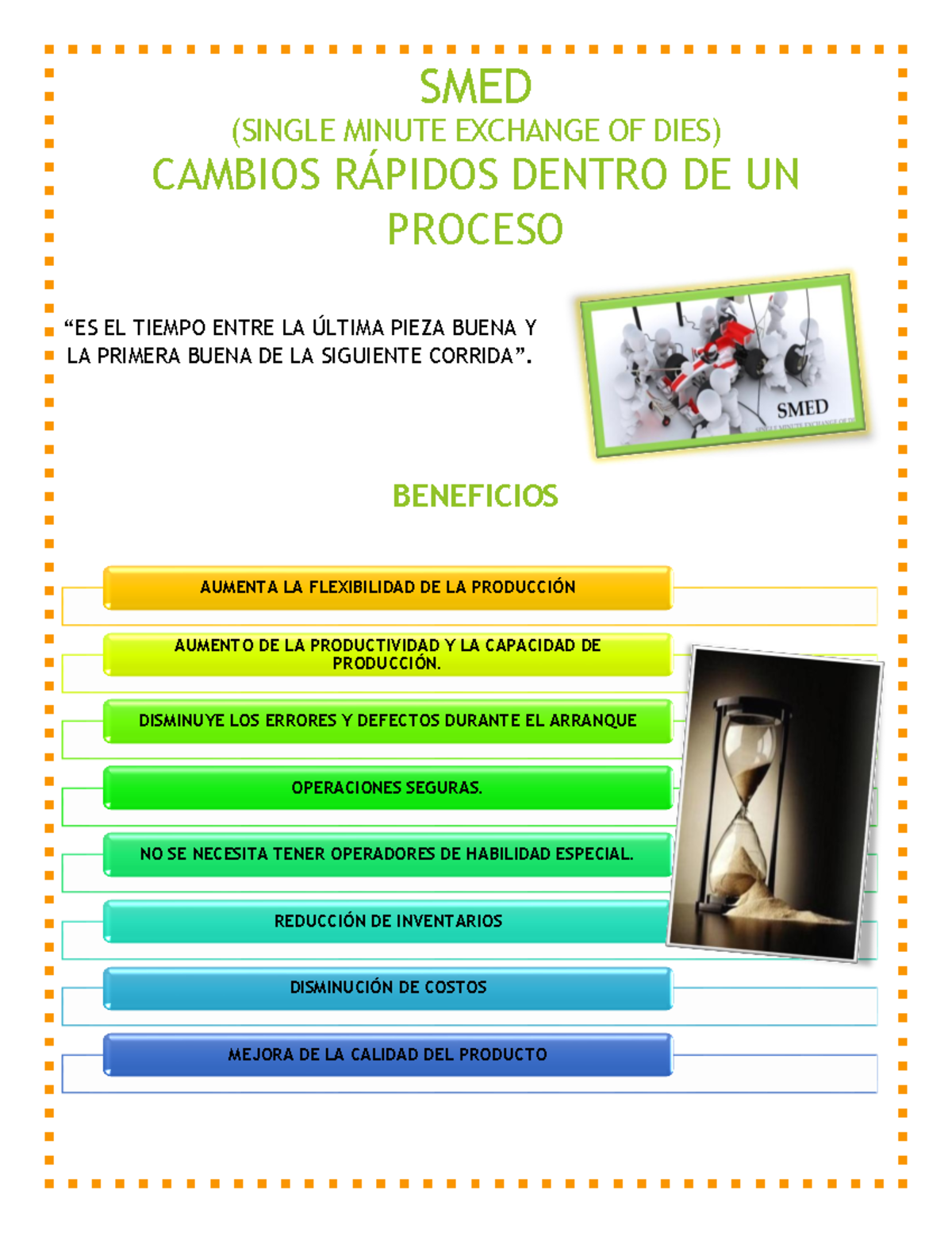 SMED - Herramientas de solución - AUMENTA LA FLEXIBILIDAD DE LA ...