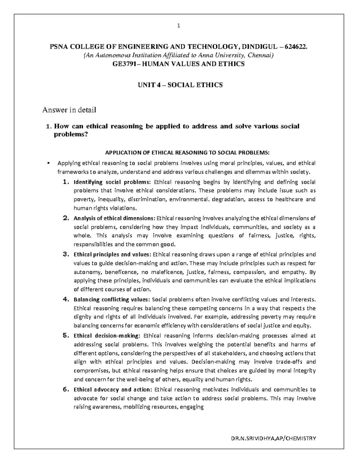 HVE UNIT 4 - LECTURE NOTES ON UNIT 4 - PSNA COLLEGE OF ENGINEERING AND ...