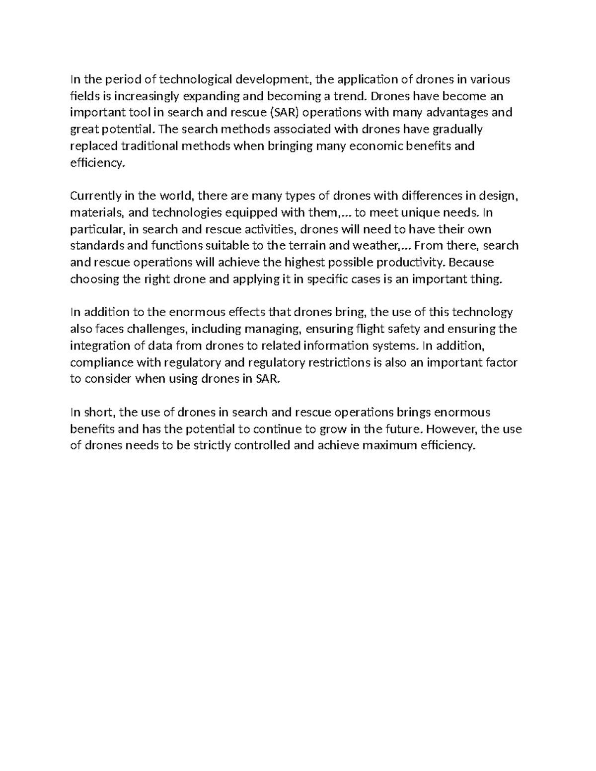 Conclusion - adsasd - In the period of technological development, the ...