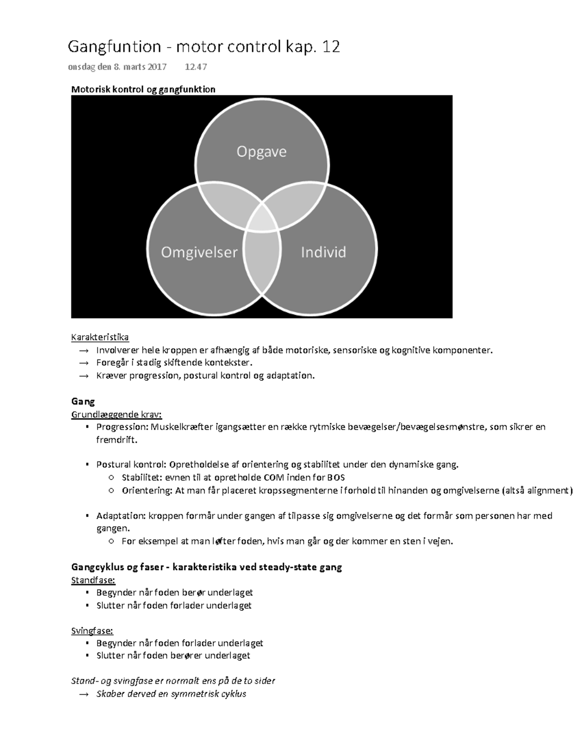 Teori og metode - Gangfunktion (litteratur) - Warning: TT: undefined function: 32 - Studocu