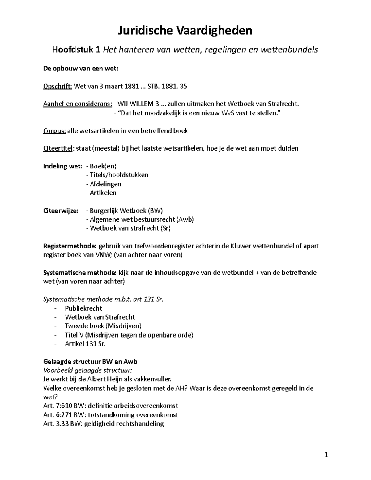 Juridische Vaardigheden Samenvatting - Juridische Vaardigheden ...