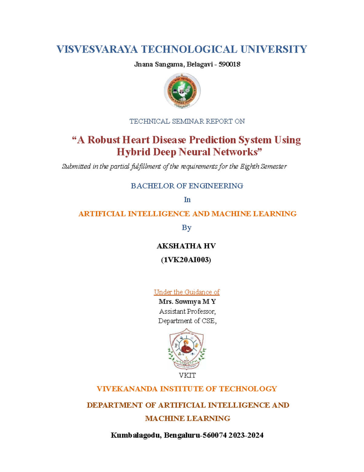 Final Technical Seminar(CP) - VISVESVARAYA TECHNOLOGICAL UNIVERSITY ...