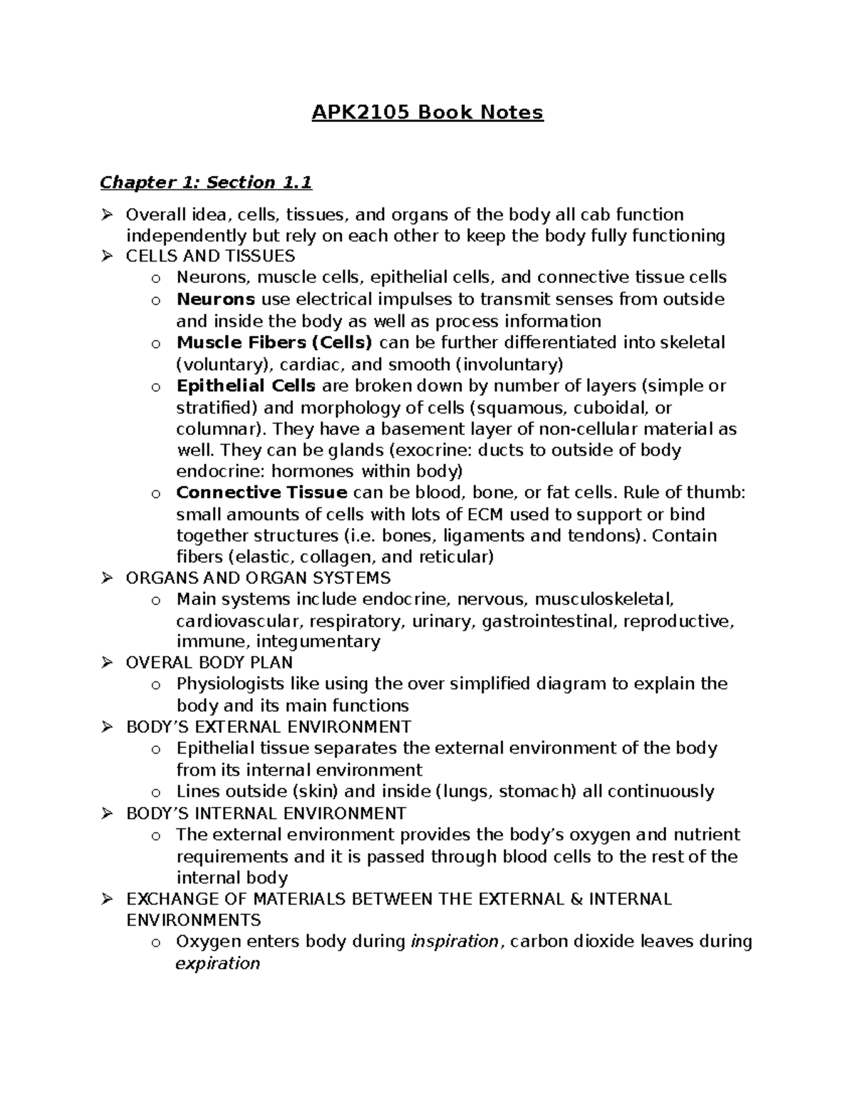 APK2105 Book Notes - APK2105 Book Notes Chapter 1: Section 1. Overall ...