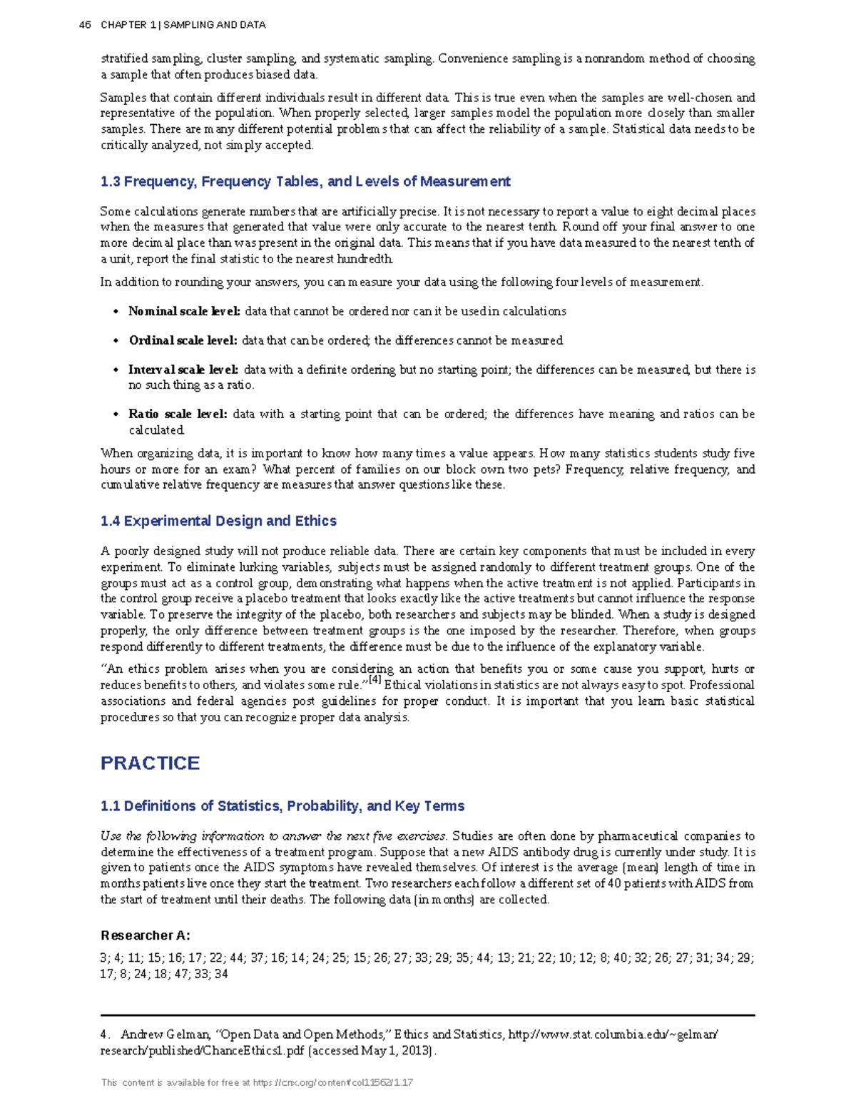 Learning Activity 1.3 (1) Question - stratified sampling, cluster ...