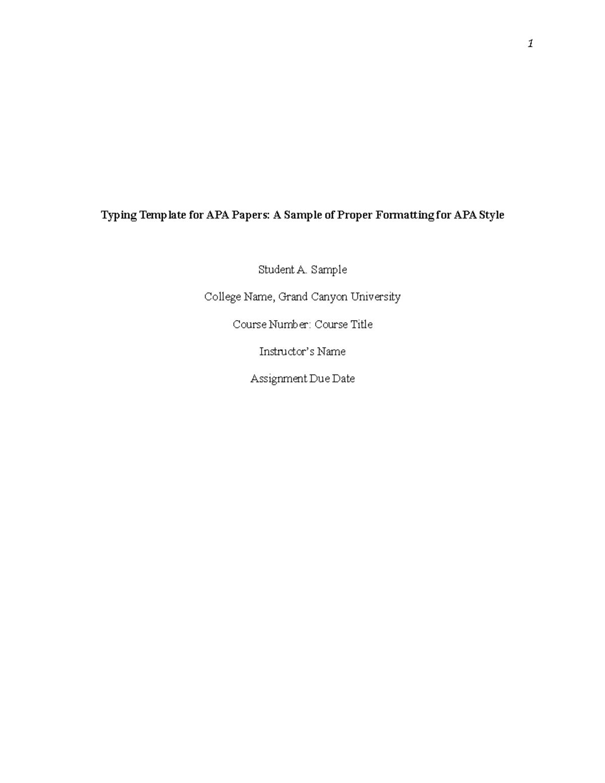 APA.Proposal Sample - hope this helps! - Typing Template for APA Papers ...