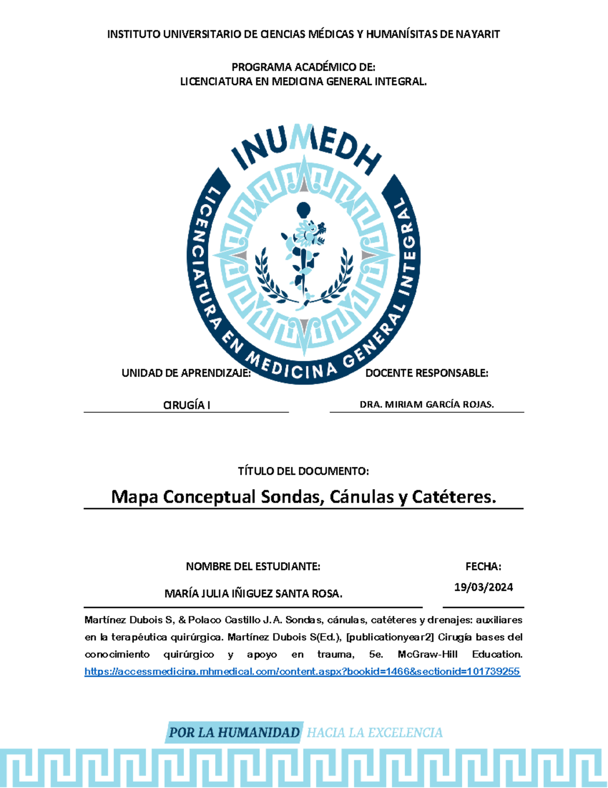 MAPA Conceptual Sondas, Cánulas Y Cáteteres María Julia Iñiguez Santa ...