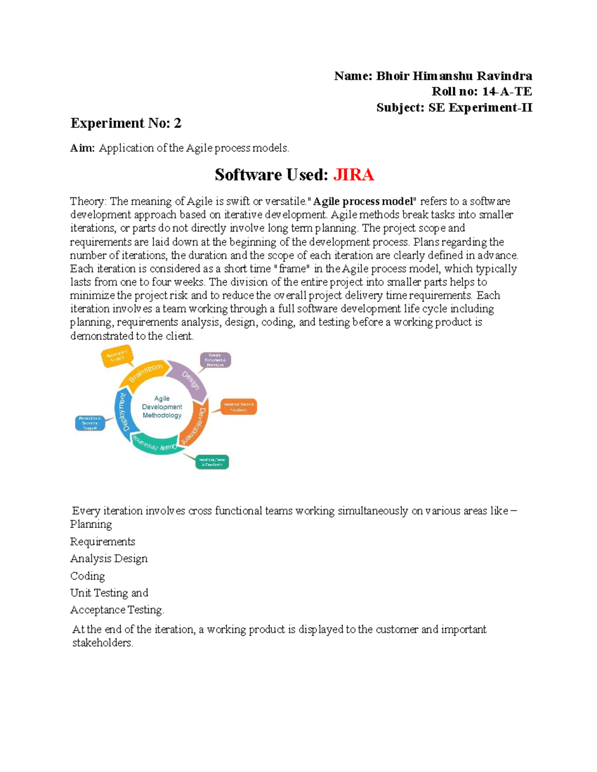 Prac 2 - good - Name: Bhoir Himanshu Ravindra Roll no: 14-A-TE Subject ...