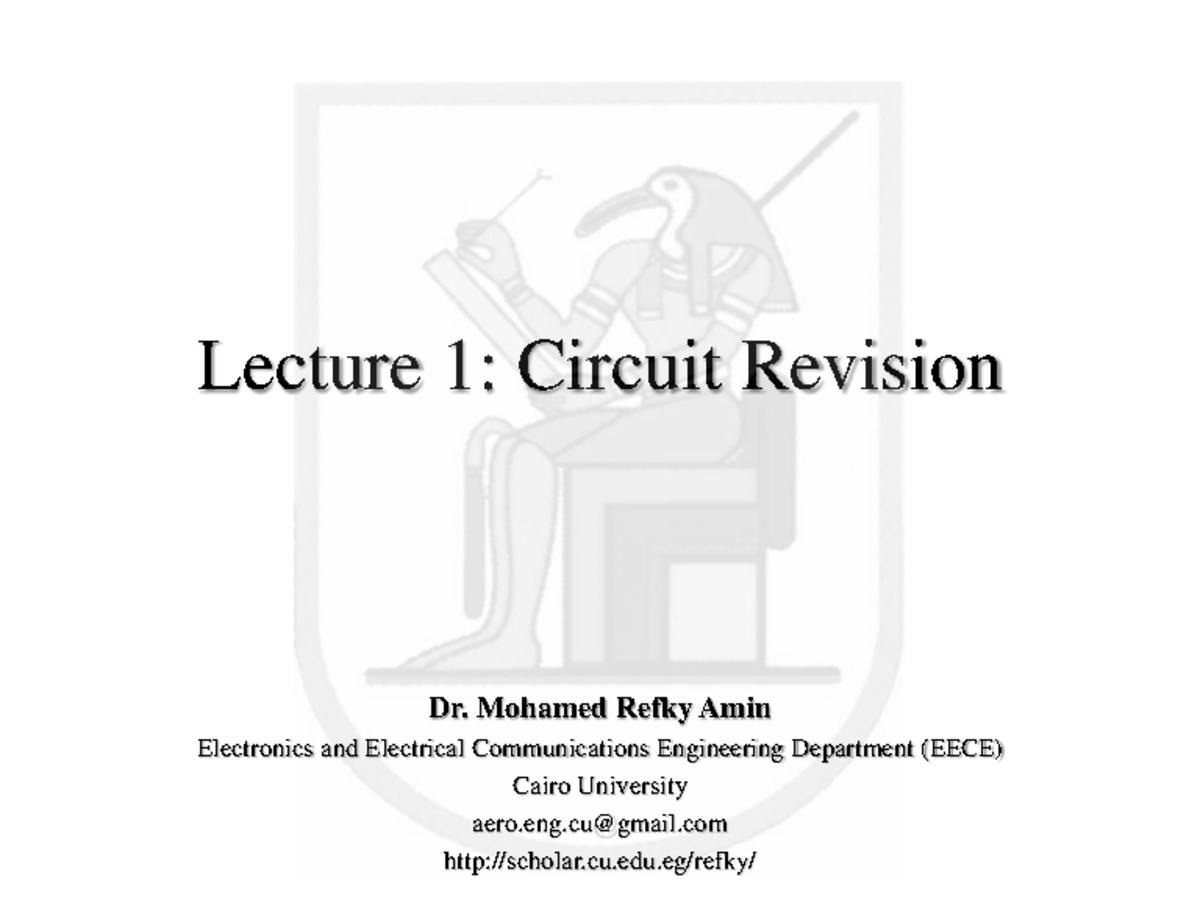 Slide 1 circuit revision - Digital Electronics - Studocu