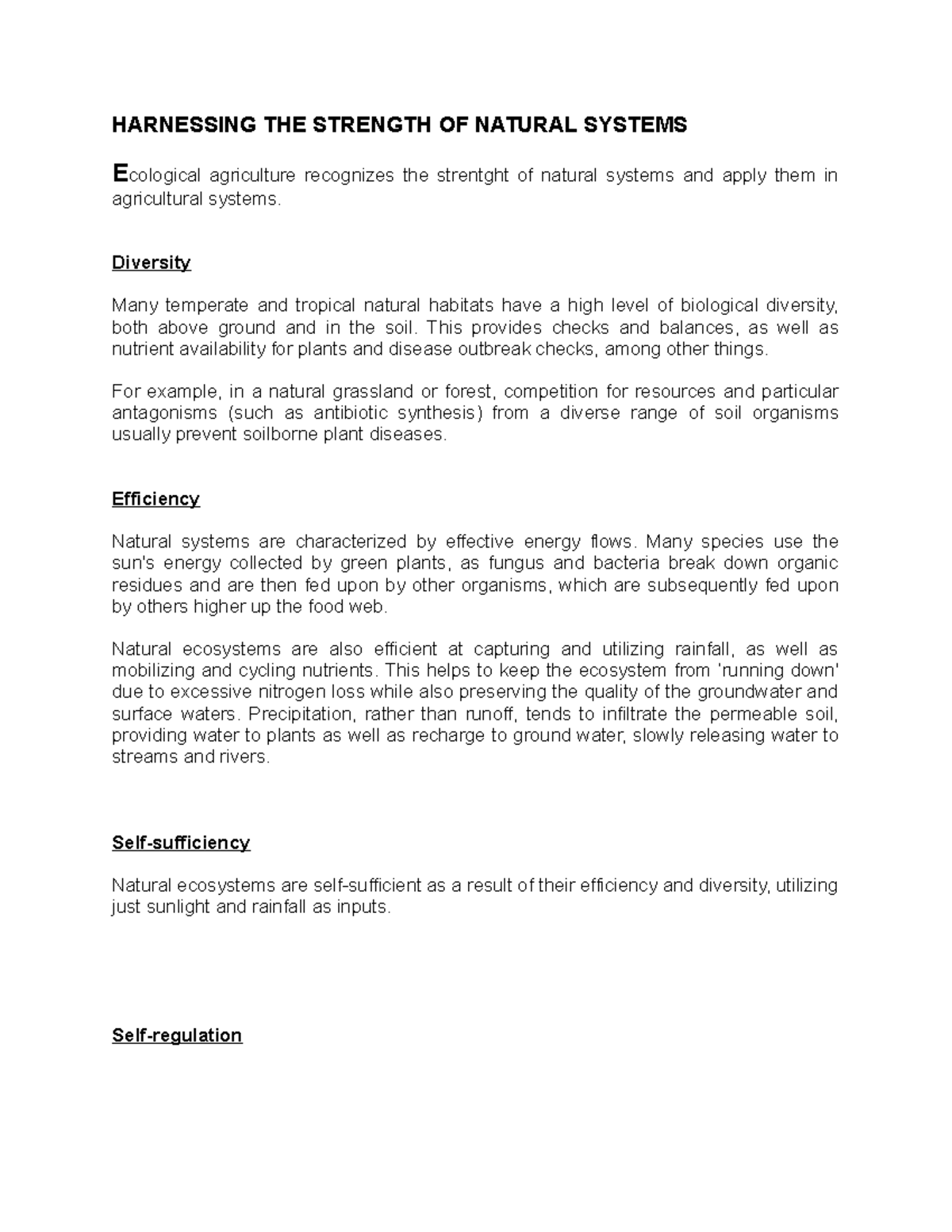 Harnessing THE Strength OF Natural Systems - HARNESSING THE STRENGTH OF ...