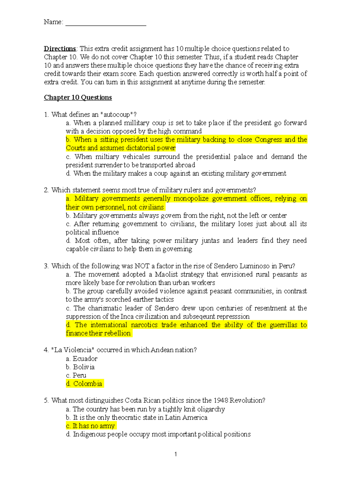 Chapter 10 Extra Credit Questions 1 - Name ...