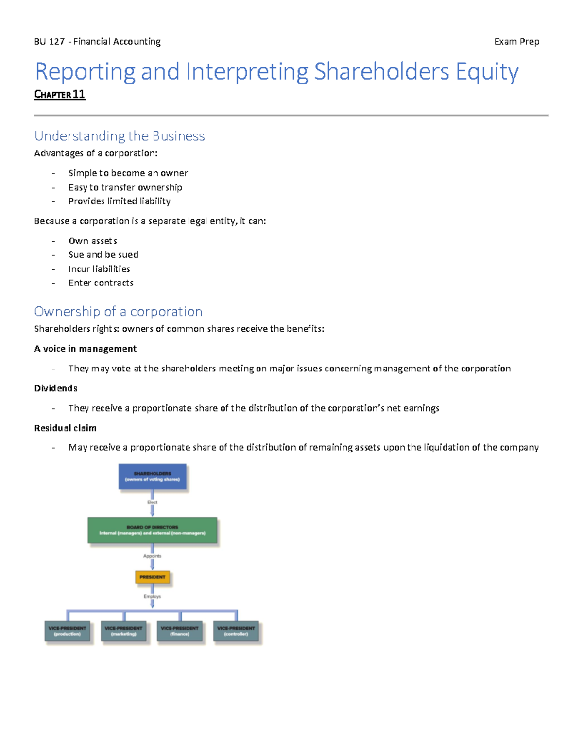 Accounting Chapter 11 Notes - BU 127 - Financial Accounting Exam Prep ...