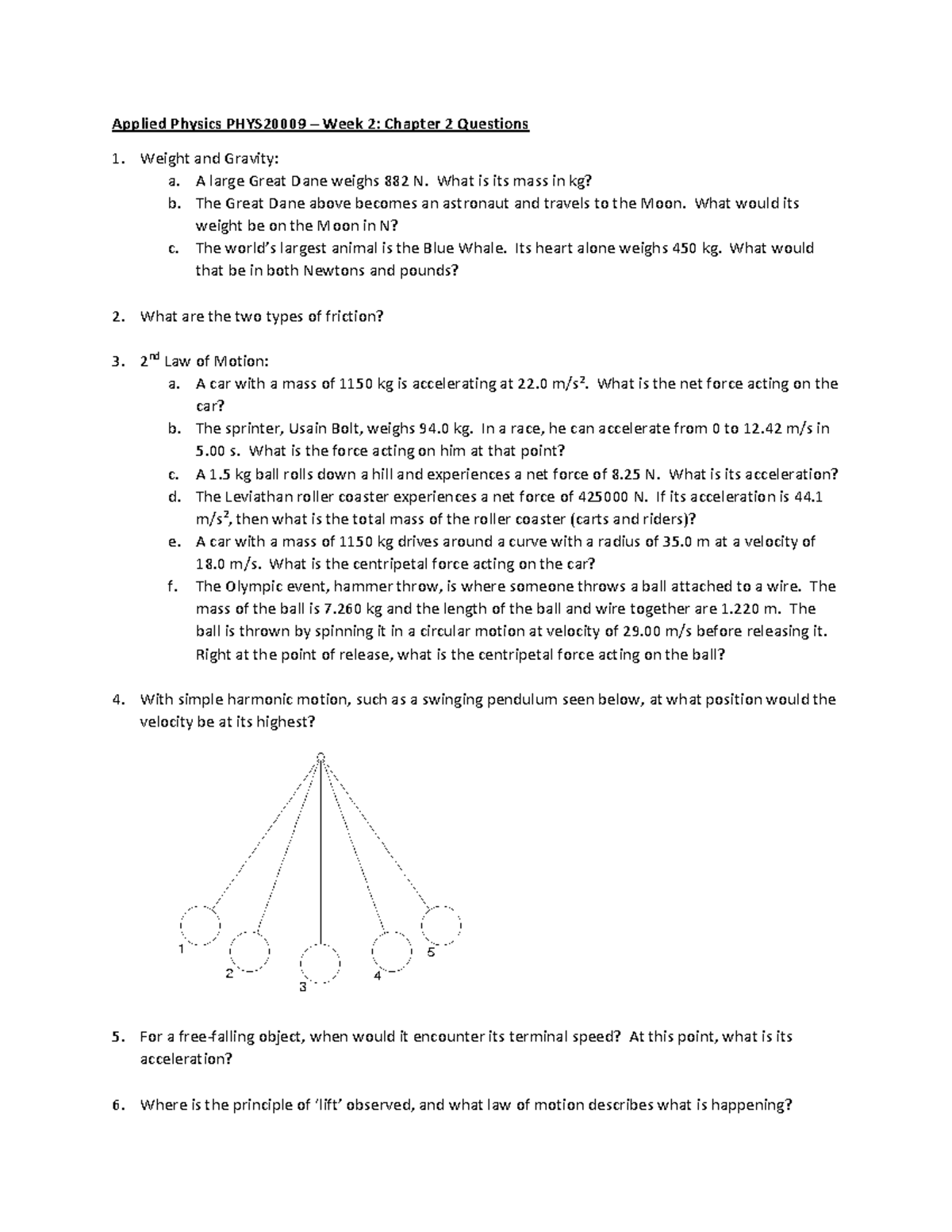 Week 2 questions - Contains information breakdown and cheat codes ...