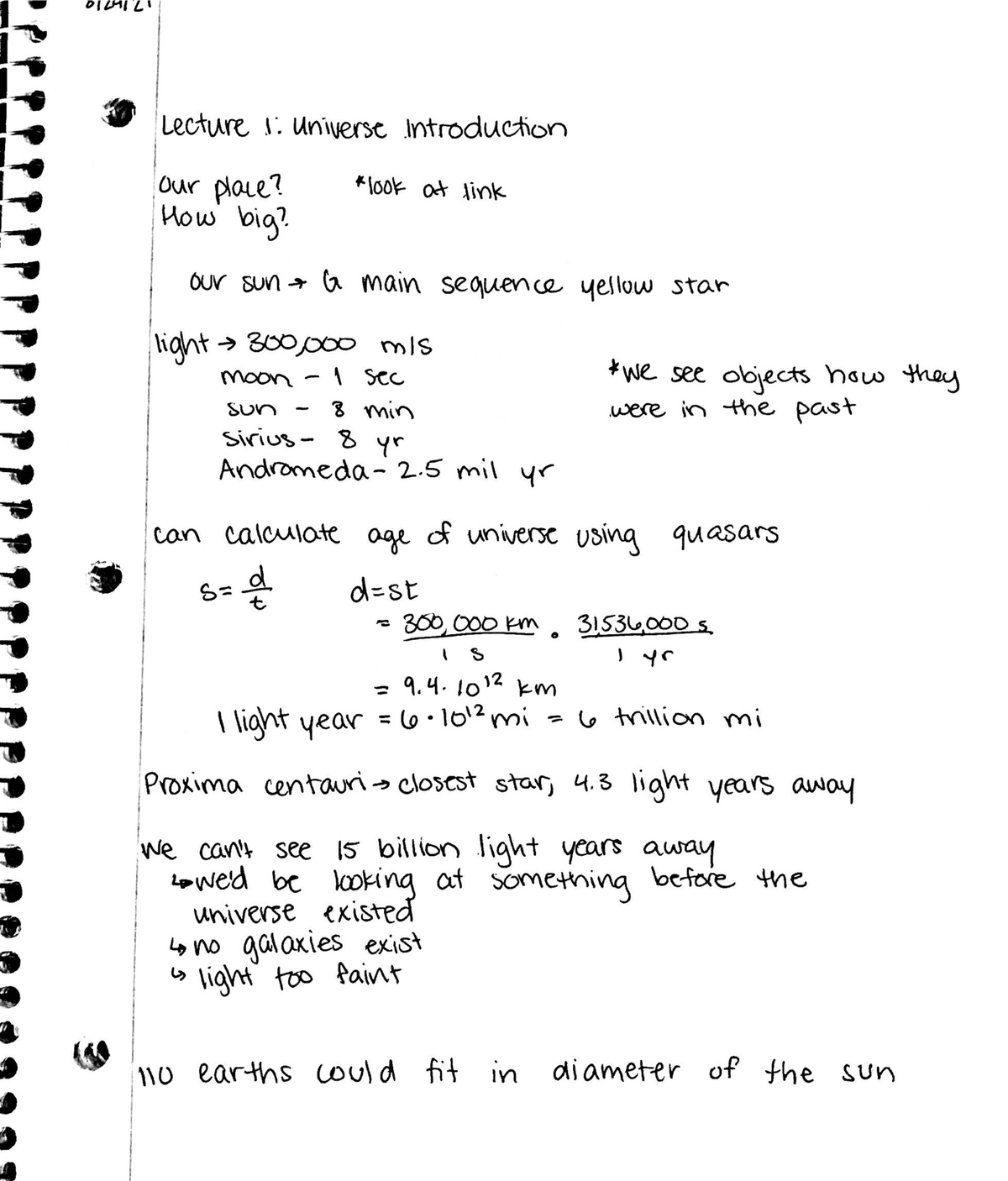Astronomy Lecture Notes 1-9 - ASTR 114 - StuDocu