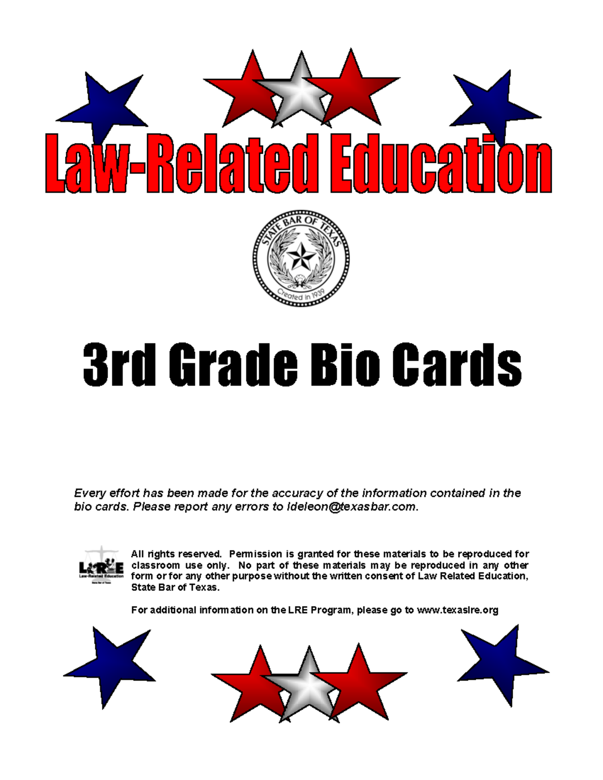 Revised-ISpy3rd Grade Bio Cards - 3rd Grade Bio Cards Every effort has ...