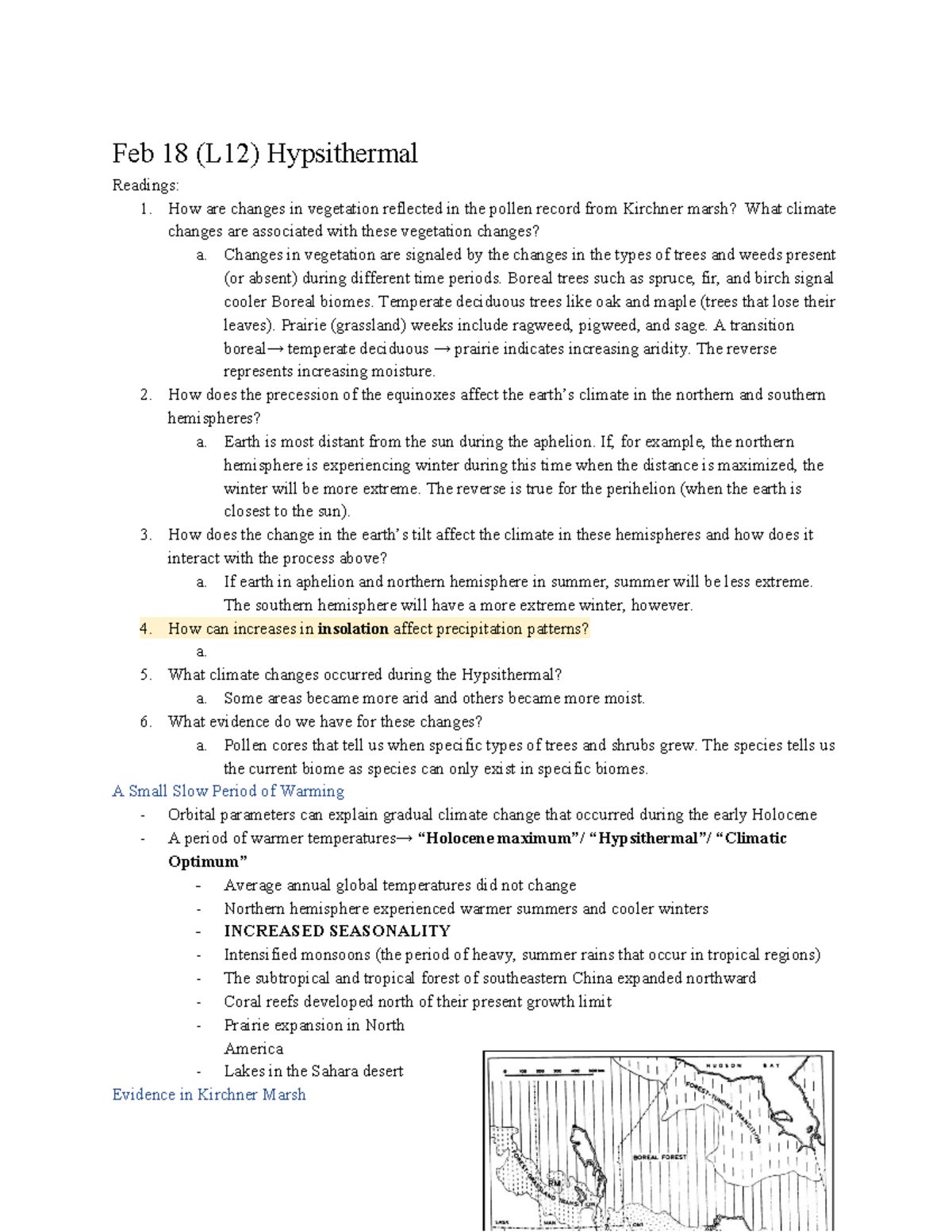 Feb 18 (L12) Hypsithermal - Feb 18 (L12) Hypsithermal Readings: 1. How ...