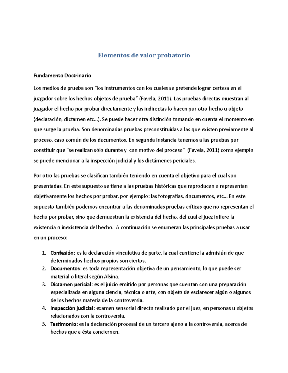 Elementos de valor probatorio - Elementos de valor probatorio ...