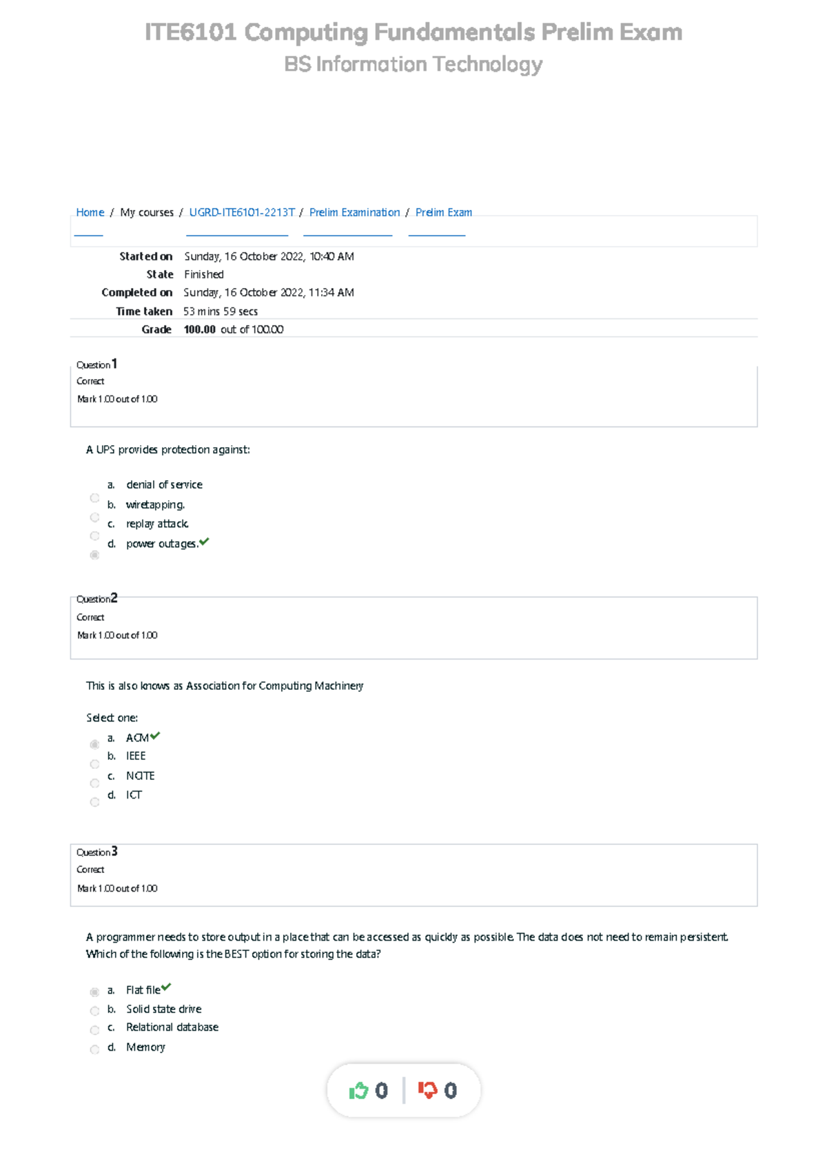 Ite6101 Computing Fundamentals Prelim Exam Compress Ite6101 Computing Fundamentals Prelim Exam