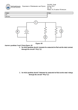 PHY108 Lab Reports - General Physics-II Lab - Studocu