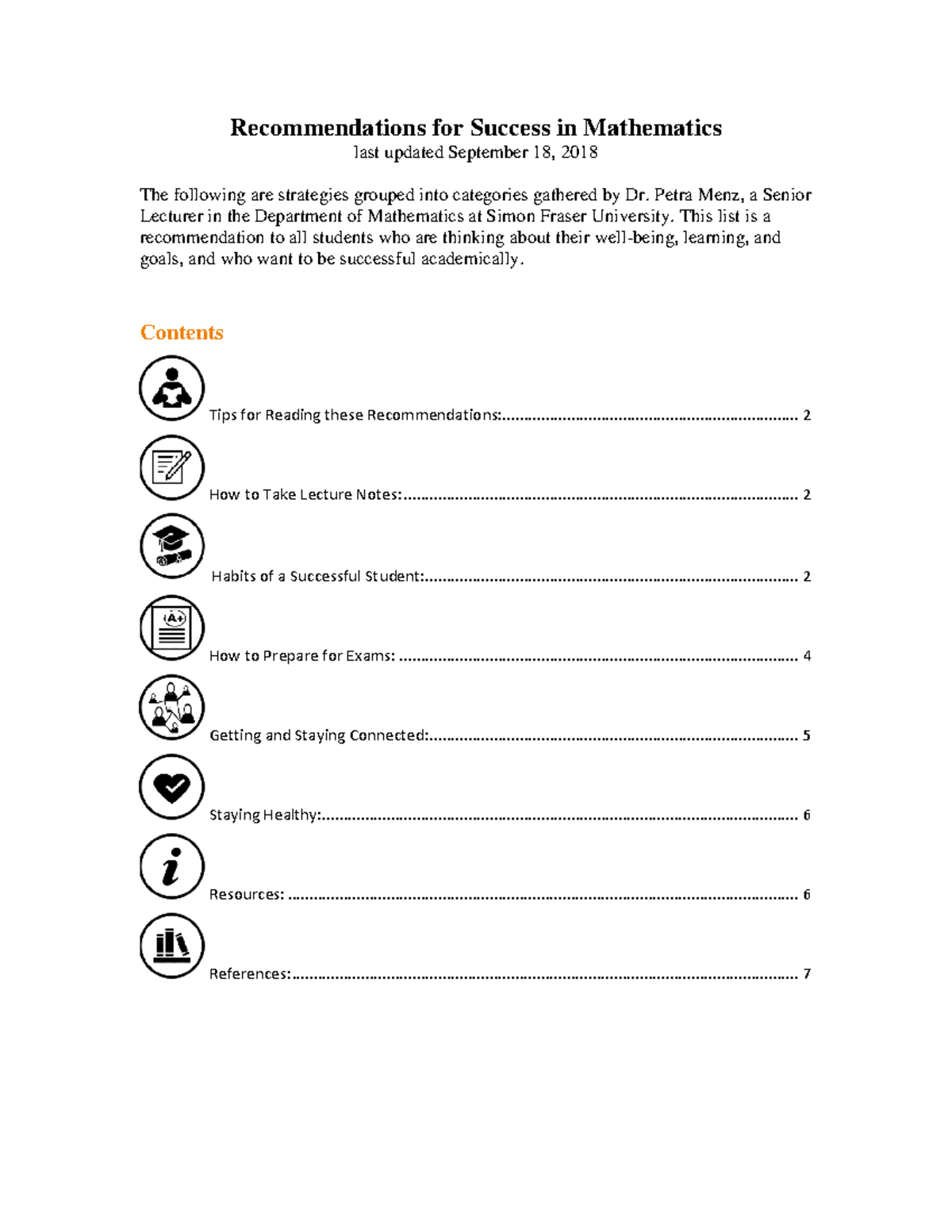 Recommendations For Success - Petra Menz, a Senior Lecturer in the ...