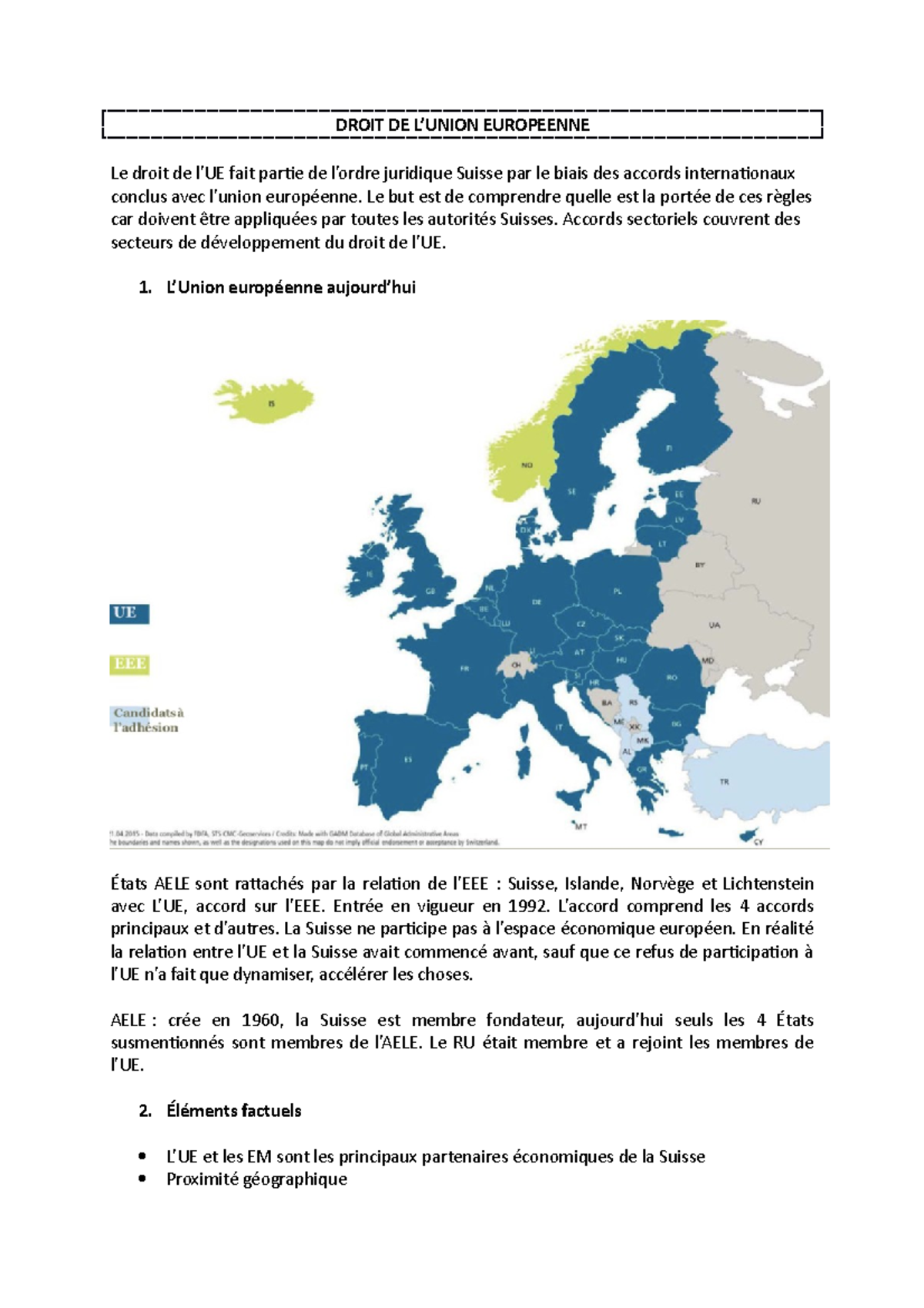 Droit de l'union européenne - DROIT DE L’UNION EUROPEENNE Le droit de l ...