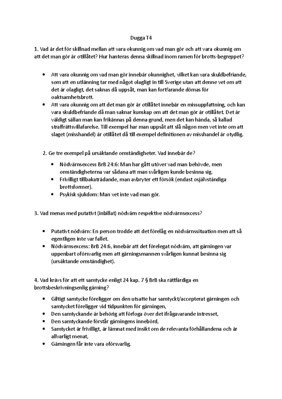 Dugga T4 - Dugga T Vad är det för skillnad mellan att vara okunnig om ...