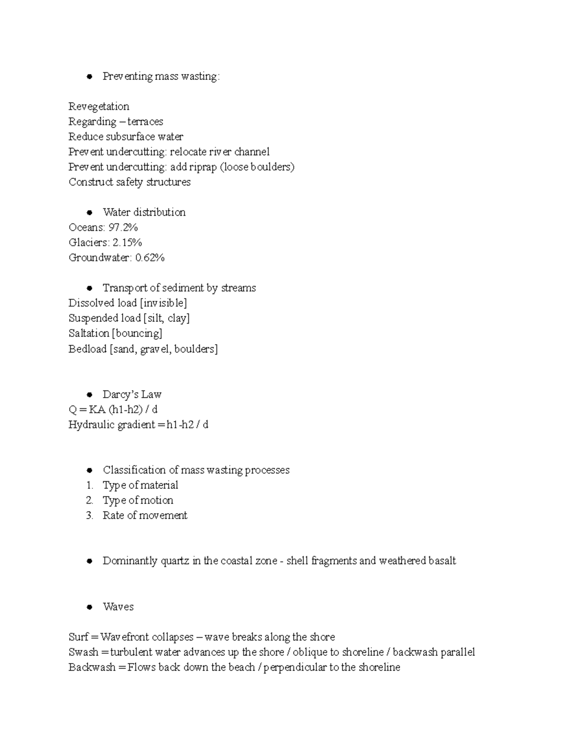 For geo test - Review sheets and material for the midterm exam with ...