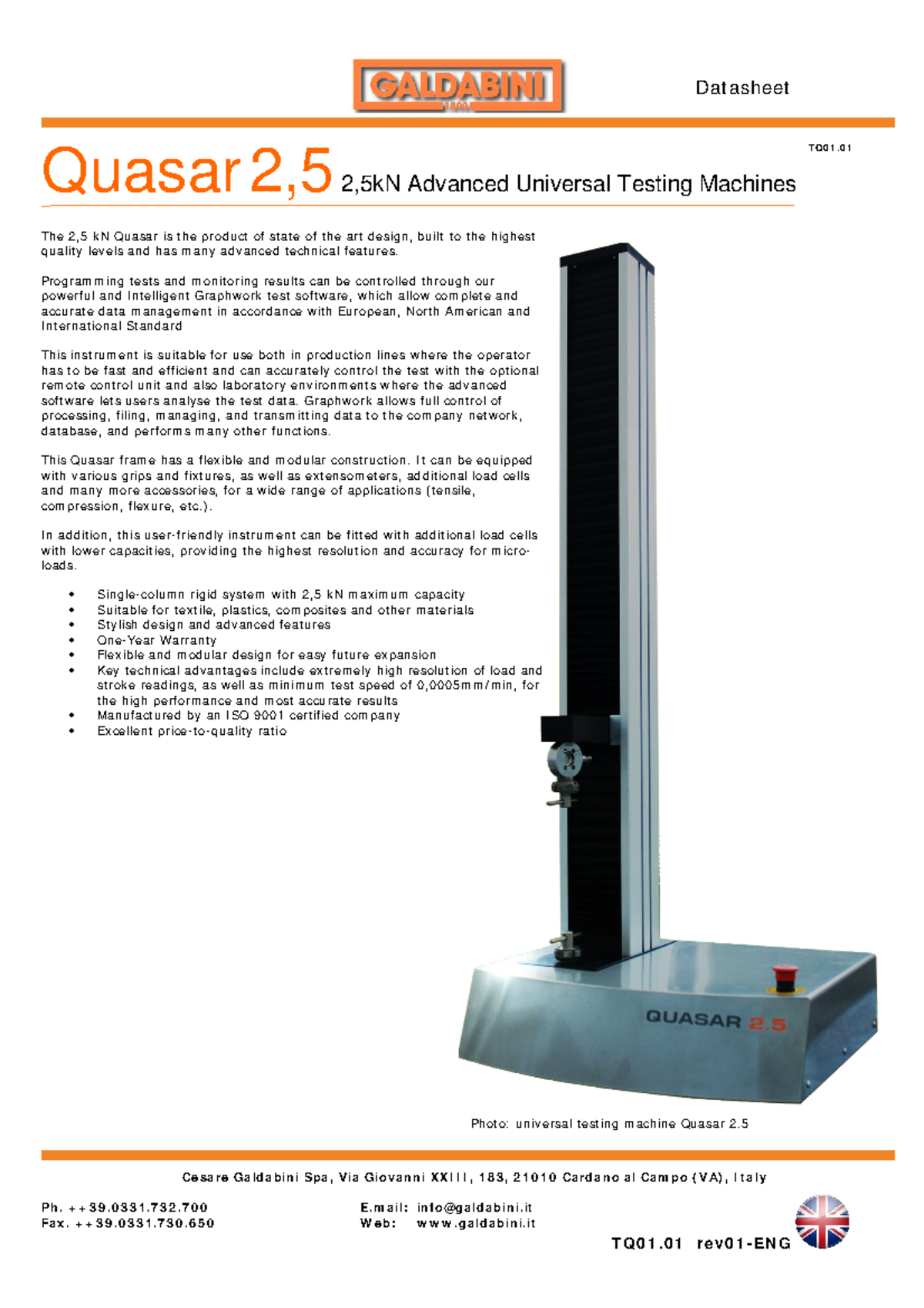 Quasar 2.5k N TQ01 - ####### TQ0 1 .0 1 Quasar 2,5 2,5kN Advanced ...