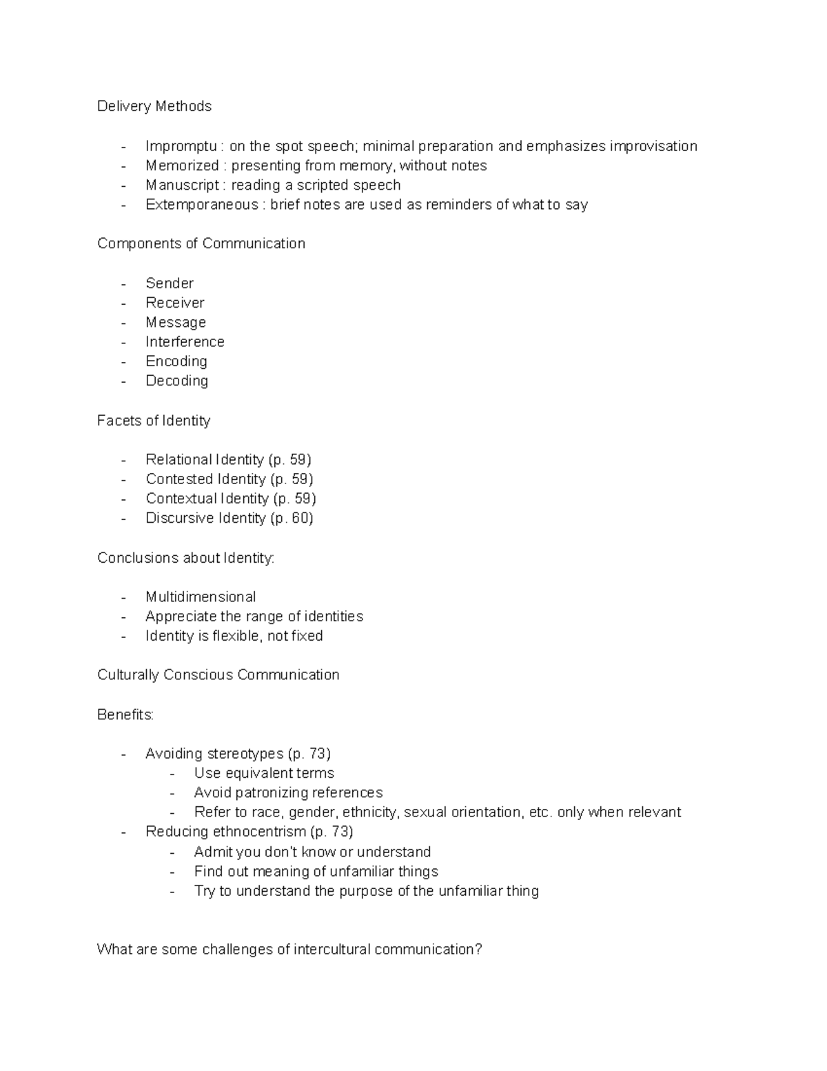 Delivery Methods - CST - 105 Cara Nance Fall 2017 - Delivery Methods - Impromptu : on the spot ...