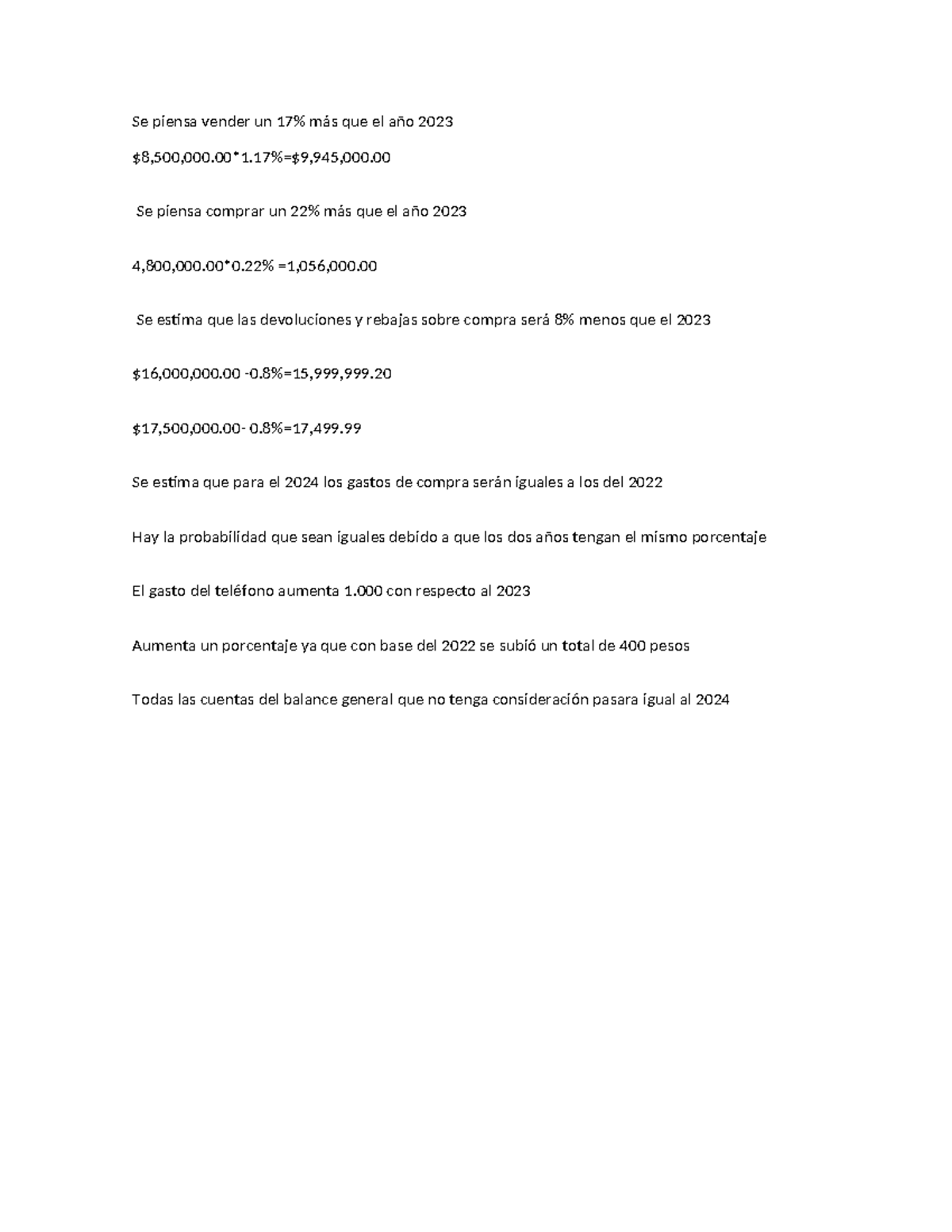 Consideraciones - mmnhh - $8,500,000*1%=$9,945,000. 4,800,000*0 ...