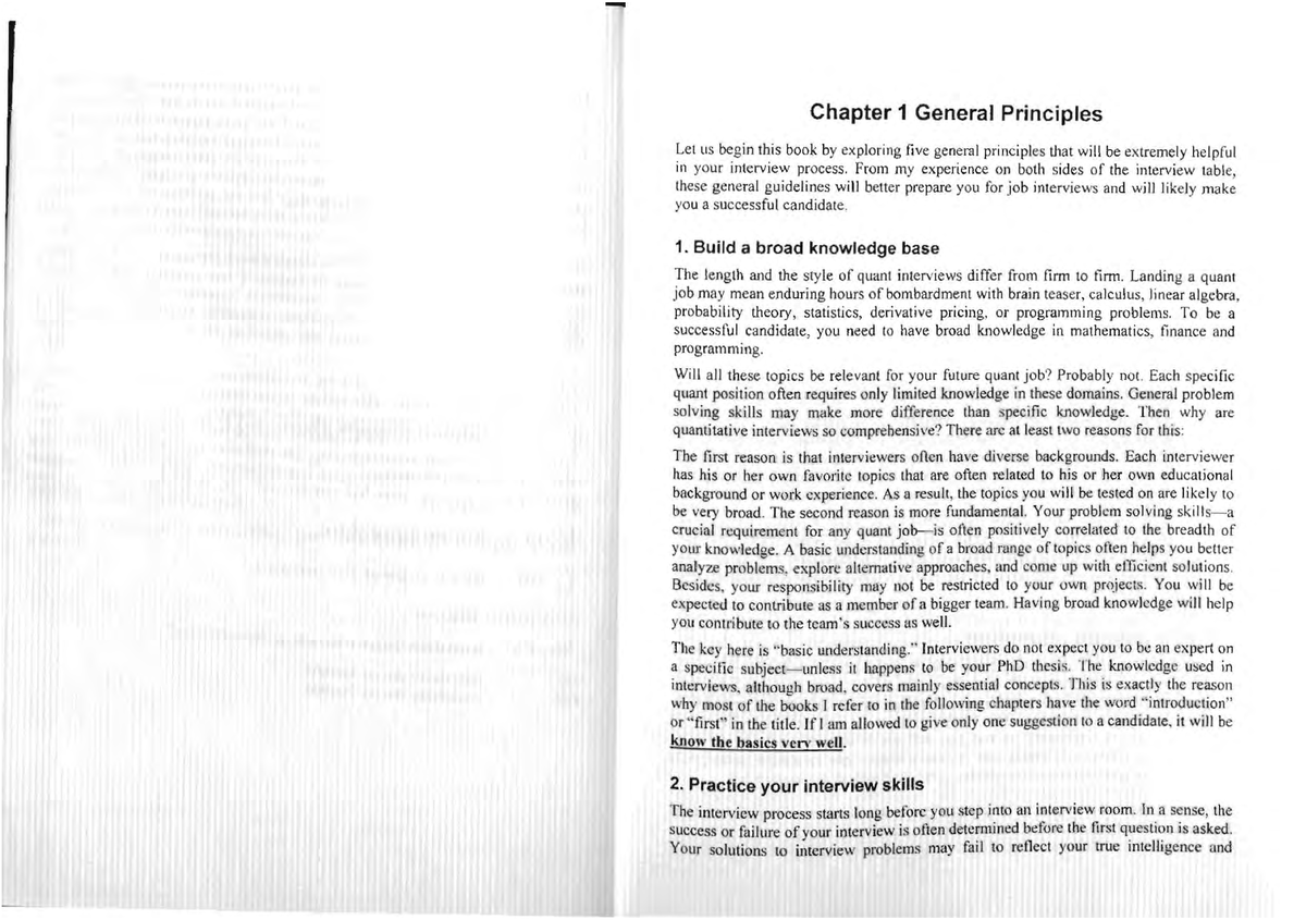 A practical Guide to quantitative finance interviews - ..... Chapter 1 ...