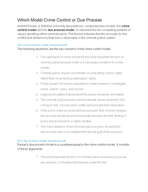 The Process of Criminal Justice - The Process of Criminal Justice ...