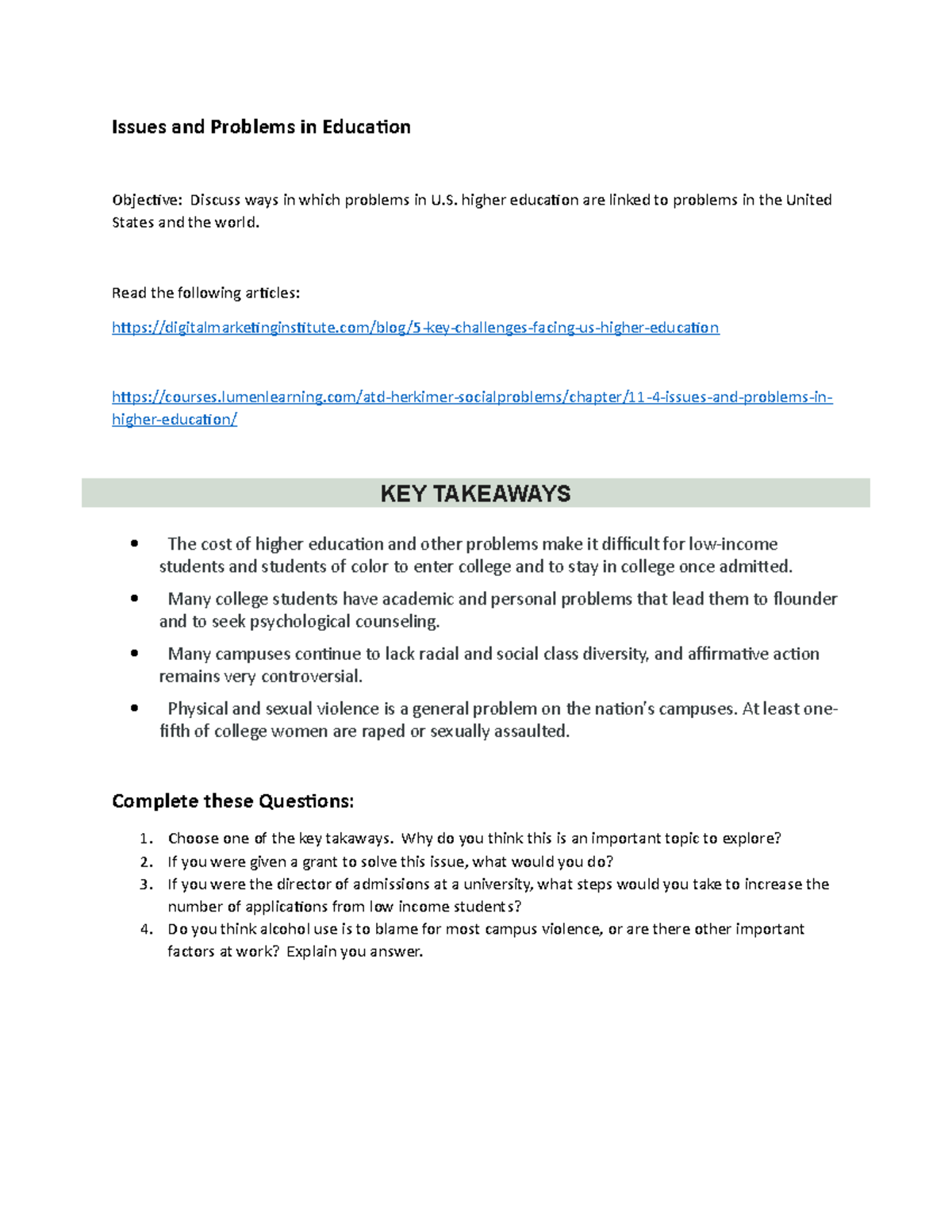 Issues and Problems in Education - Issues and Problems in Education ...